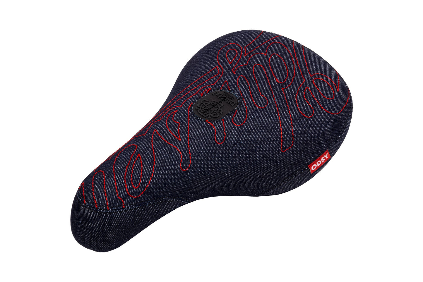Odyssey Big Stitch Fat Seat (Denim with Red Embroidery) | 5150 BMX